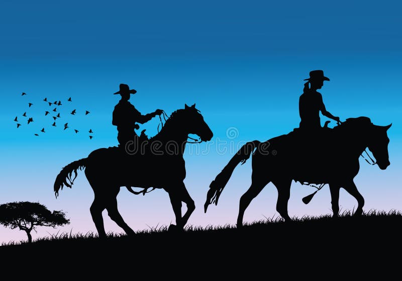 Vector cowboys stock vector. Illustration of speed, competitive - 9417957