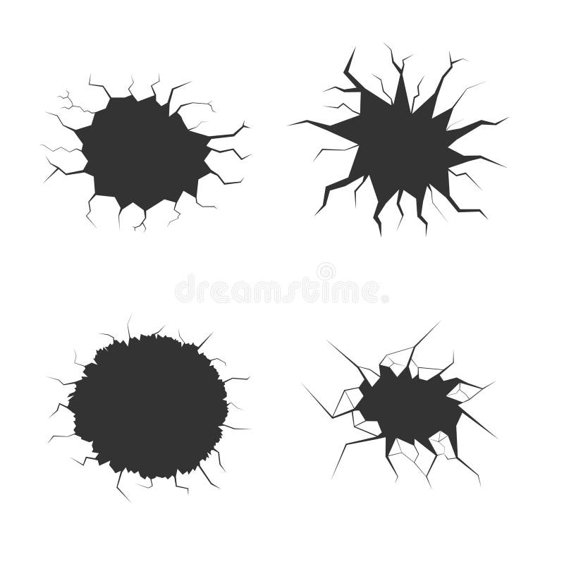 Vector crack set stock vector. Illustration of ground - 101078652