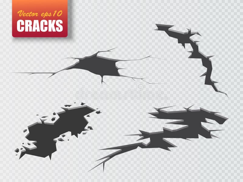 Vector Cracks Isolated. Illustration for Your Design Stock Vector ...