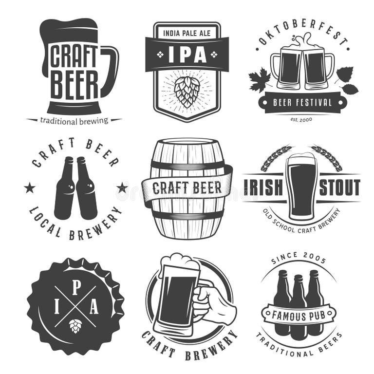 Craft Beer Logos Stock Illustrations – 428 Craft Beer Logos Stock ...
