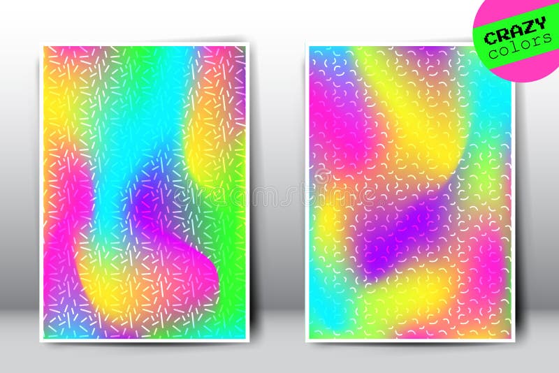 Vector Crazy Holographic Gradient Templates Stock Vector - Illustration ...
