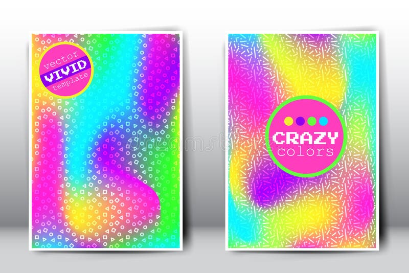 Vector Crazy Holographic Gradient Templates Stock Vector - Illustration ...