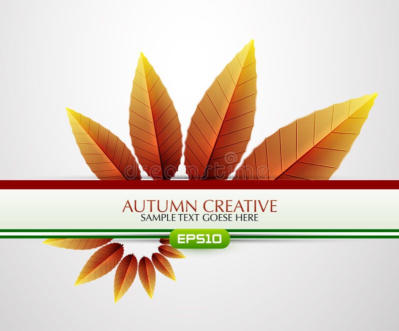 Vector Creative Autumn Background Stock Vector - Illustration of banner ...