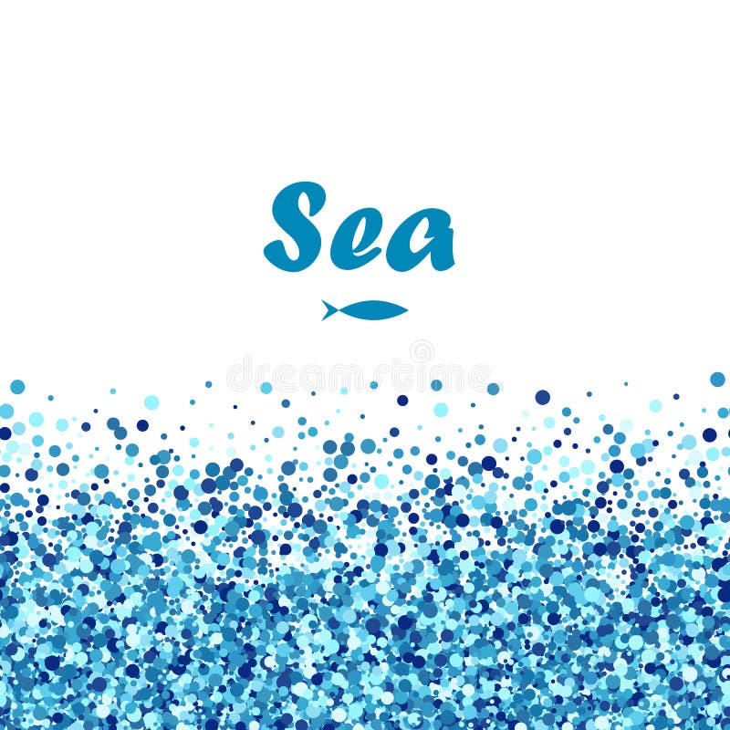 Vector Creative Banner Seamless on Horizontal of Blue Round Bubbles ...