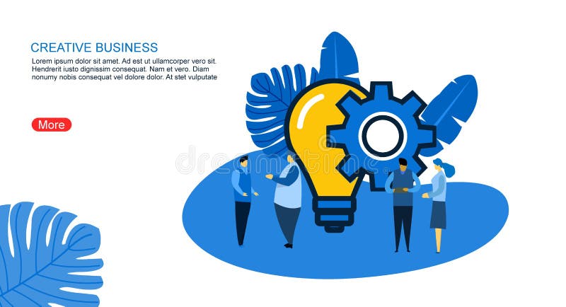 Landing Page with the Concept of Teamwork in Finding Creative Ideas ...