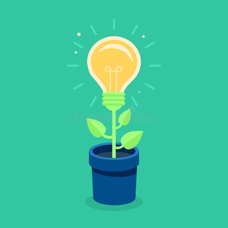 Vector Light Bulb and Brain Icon Stock Vector - Illustration of ...