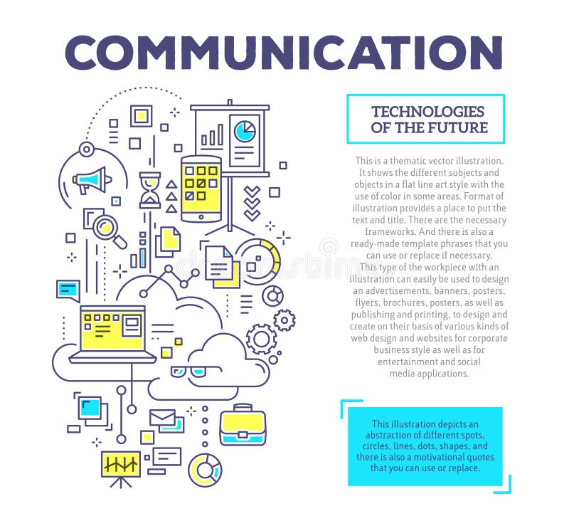 Communication header stock illustration. Illustration of internet - 1392958
