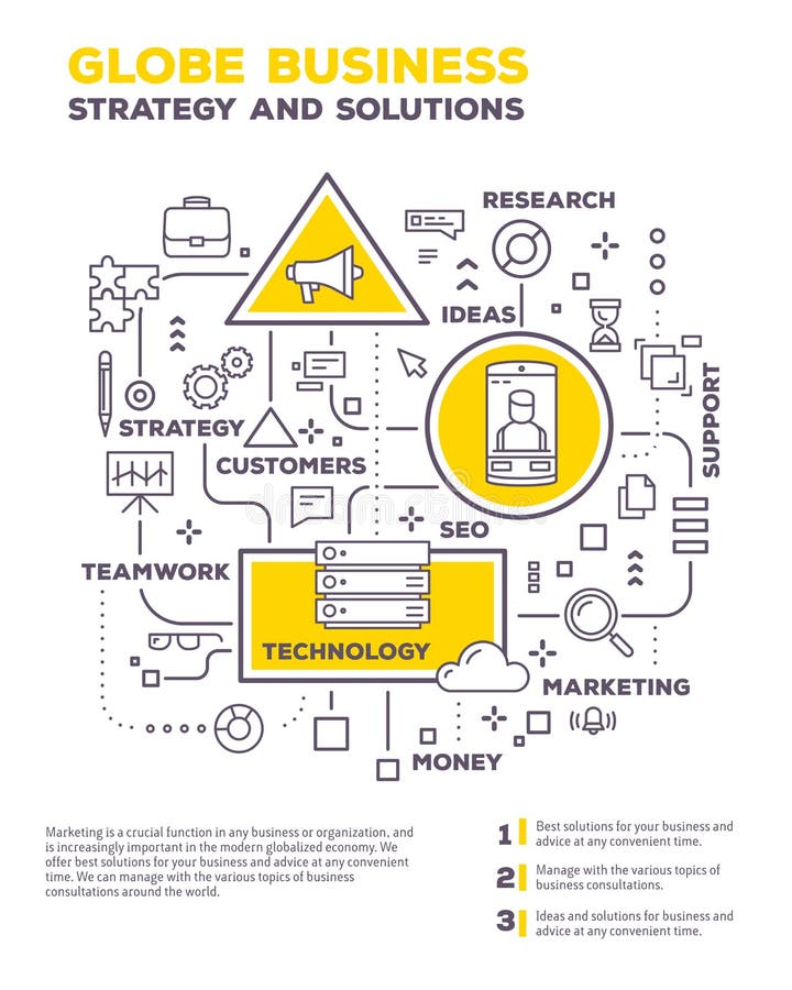 Vector Creative Concept Illustration of Graph Business Project W Stock ...