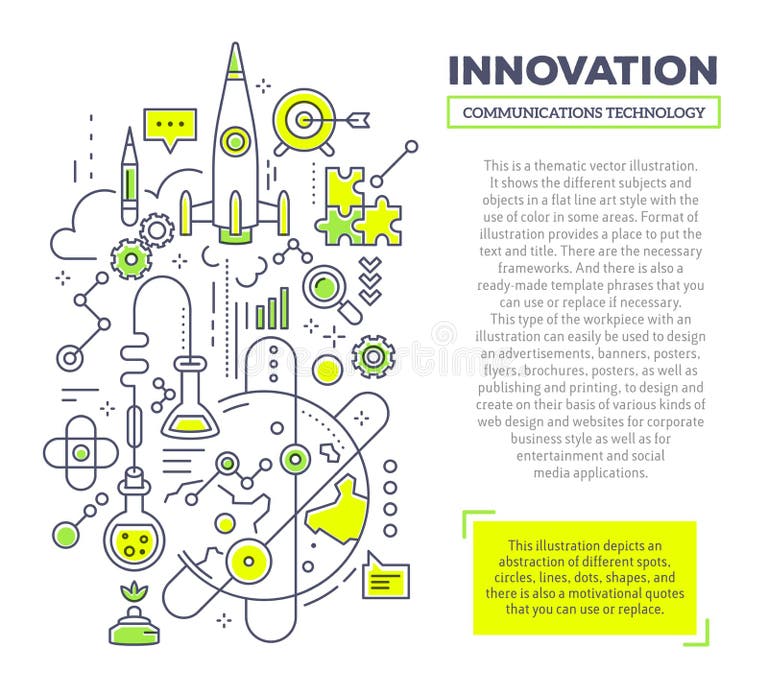 Vector Creative Concept Illustration of Innovation with Header a Stock ...