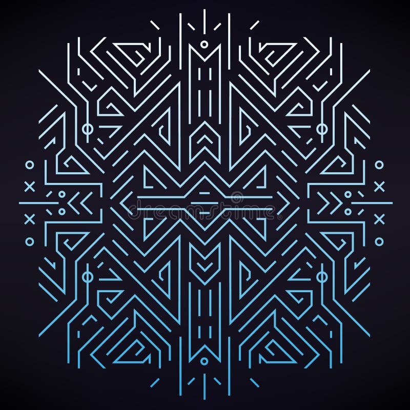 Vector Creative Concept. Linear Geometric Pattern, Art Deco , Retro ...
