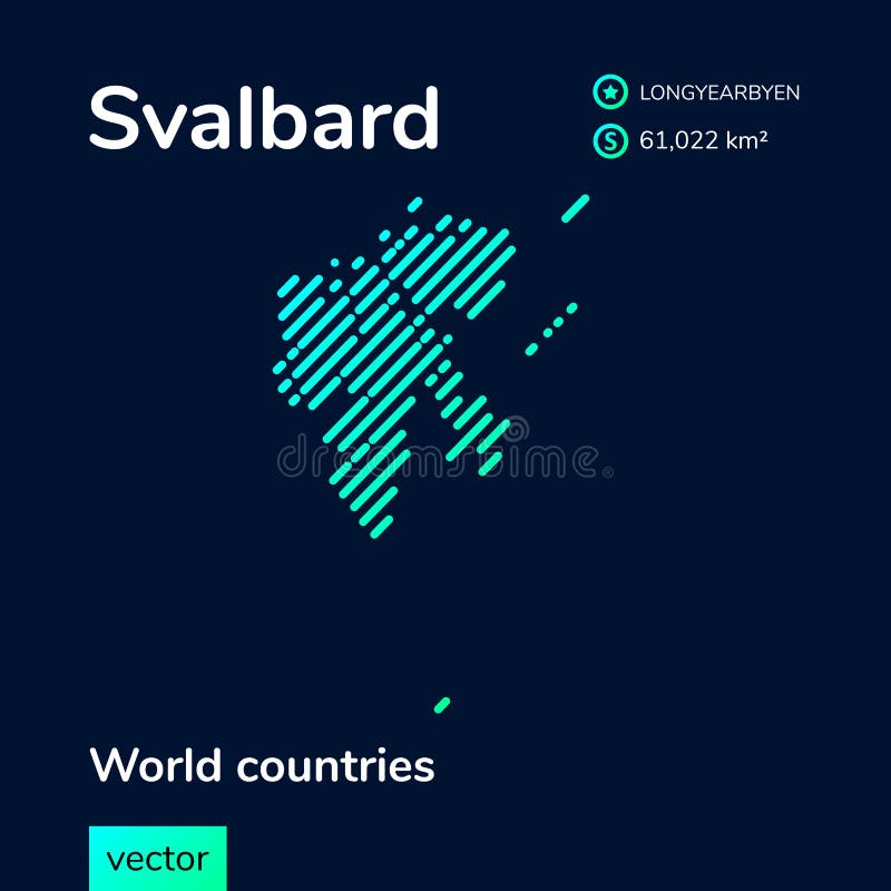 Vector Map Svalbard, Spitsbergen, Spitzbergen Combined with Russia Flag ...