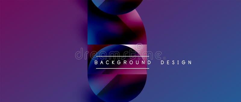 Vector Creative Geometric Background Design with Abstract Shapes Stock ...
