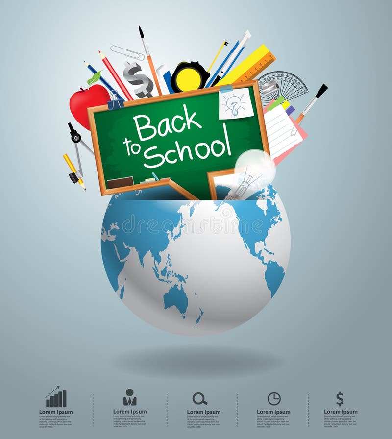 Vector Creative Global Education Concept Stock Vector - Illustration of ...
