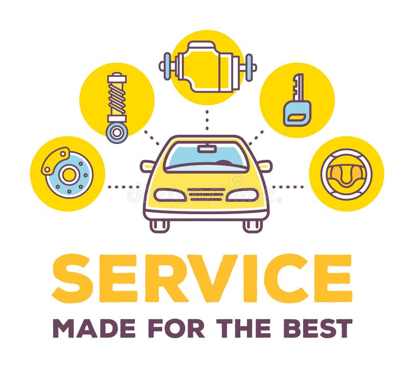 Vector Creative Illustration of Frontal View Car Stock Vector ...