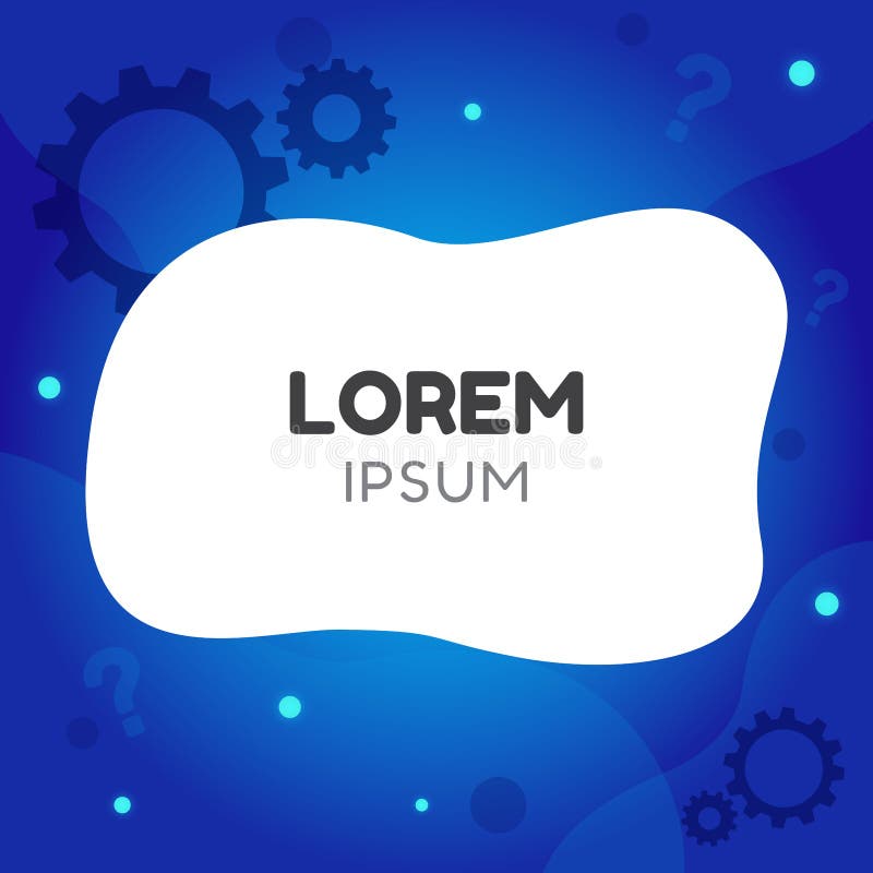 Vector Creative Illustration of Process Label or Banner with Blue ...