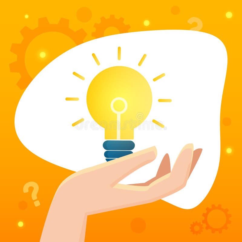 Vector Creative Illustration of Thinking or Business Ideas Banner with ...