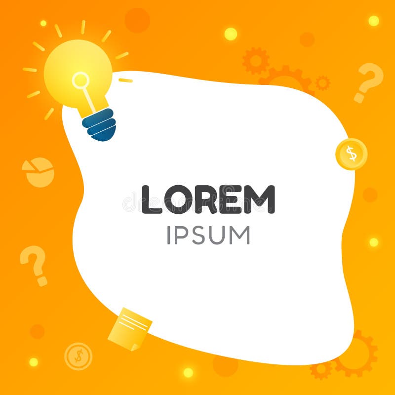 Vector Creative Illustration of Thinking or Business Ideas Banner with ...