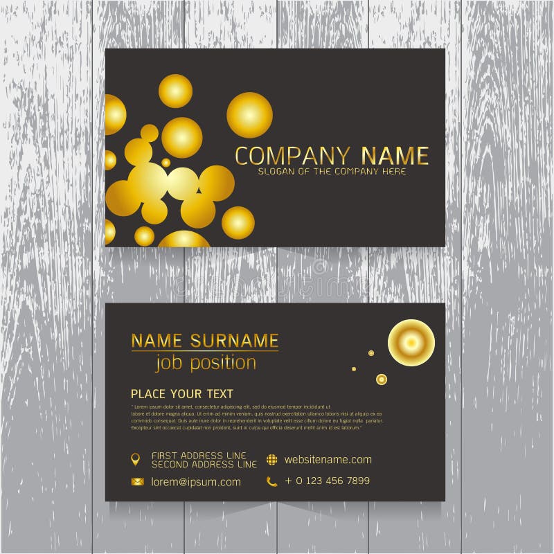 Black Gold Call Card Template Stock Illustrations – 236 Black Gold Call ...