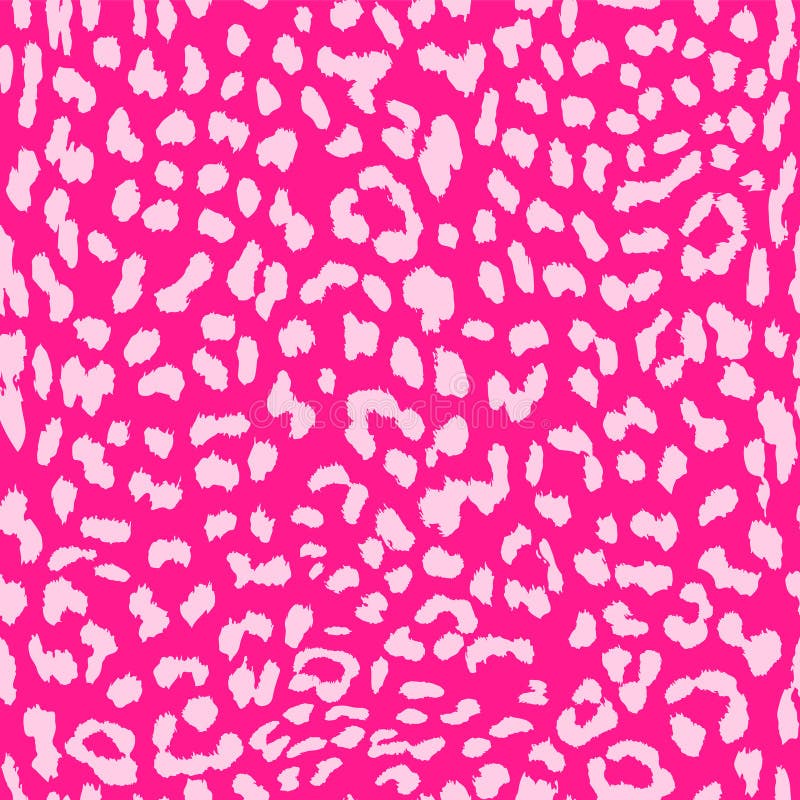 Vector Creative Leopard Seamless Pattern Design in Pink Color. Stock ...