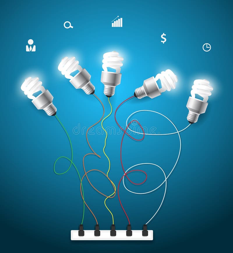 Vector Creative Light Bulb Idea with Chemistry and Stock Vector ...