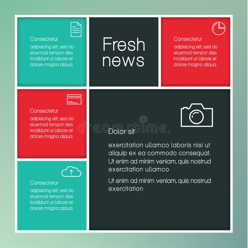 Vector Creative Template with Place for Your Content. Colorfully Stock ...