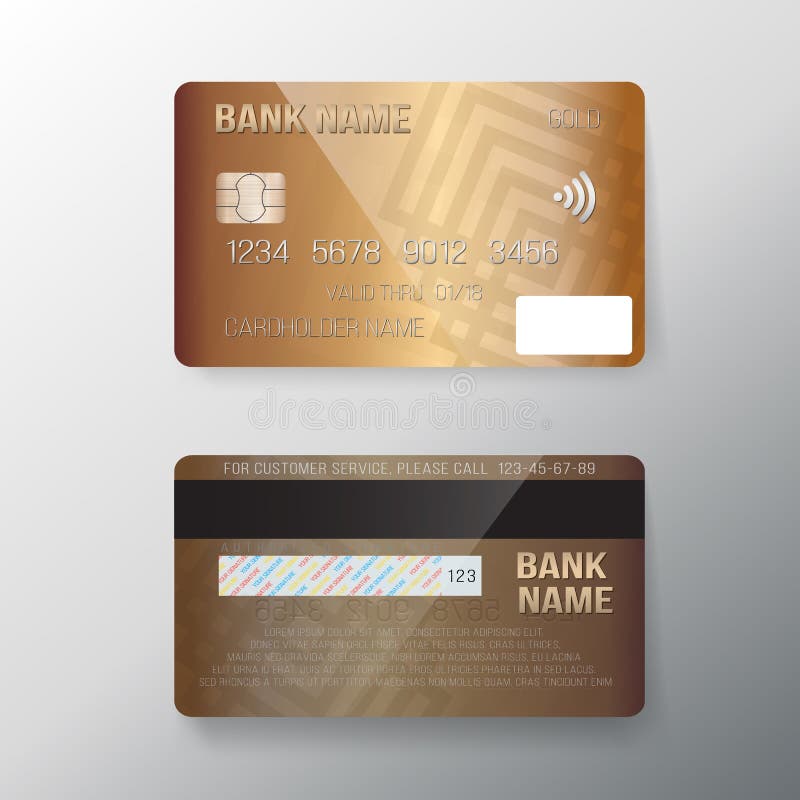 Vector Credit Card stock vector. Illustration of purchase - 98377014