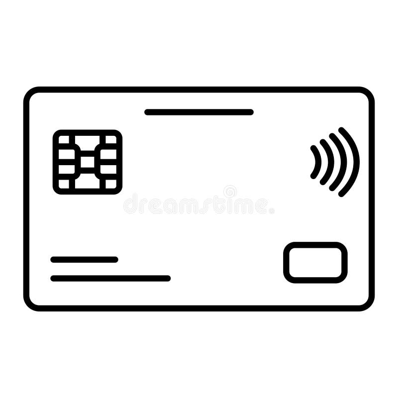 Vector Credit Card Outline Icon Design Stock Vector - Illustration of ...