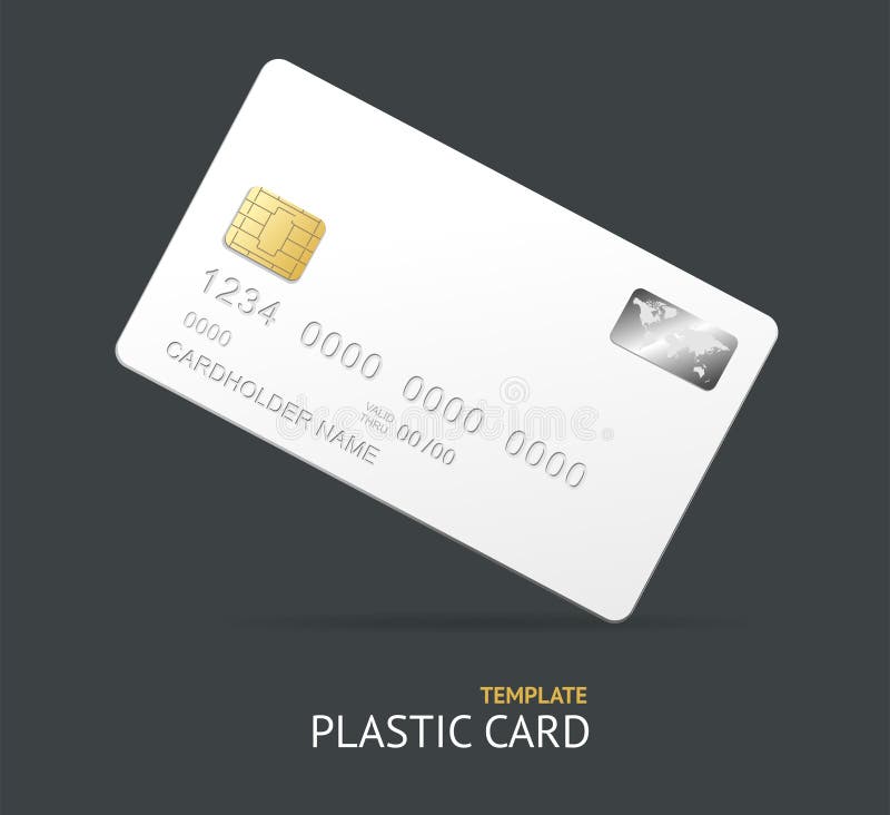 Realistic Detailed 3d Plastic Credit Card Template Set. Vector Stock ...