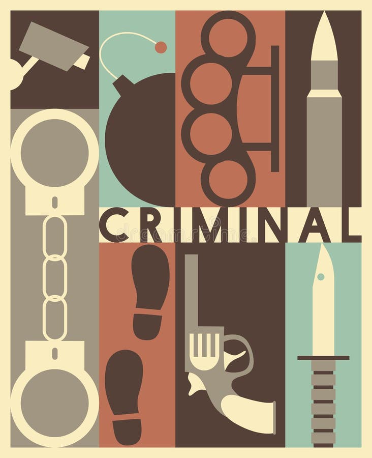 Vector Criminal/police Icons Set Stock Vector - Illustration of badge ...