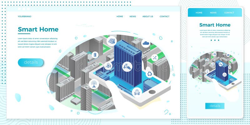 Vector Intelligent Building and Internet of Things Stock Vector ...