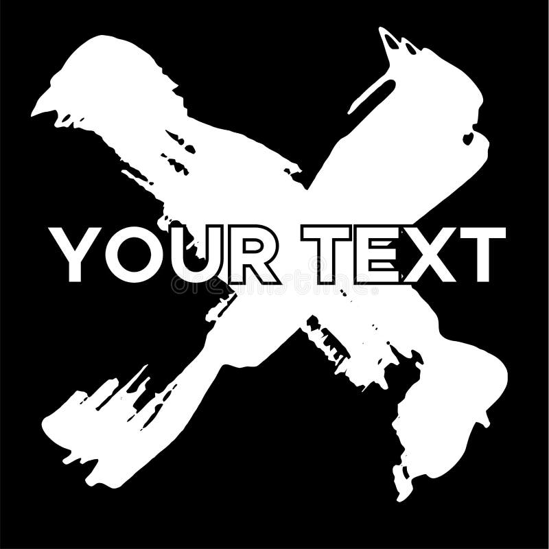 Vector Cross Shape on Black. White Cross Stamp. Icon, Logo, Banner ...