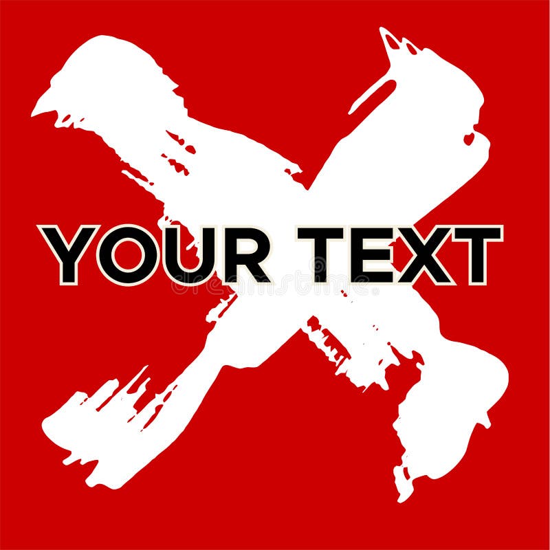 Vector Cross Shape on Red. White Cross Stamp. Icon, Logo, Banner Design ...