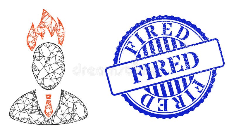 Grunge Fired Stamp Seal and Hatched Fired Boss Mesh Stock Vector ... Grunge Fired Stamp Seal and Hatched Fired Boss Mesh Stock Vector ...