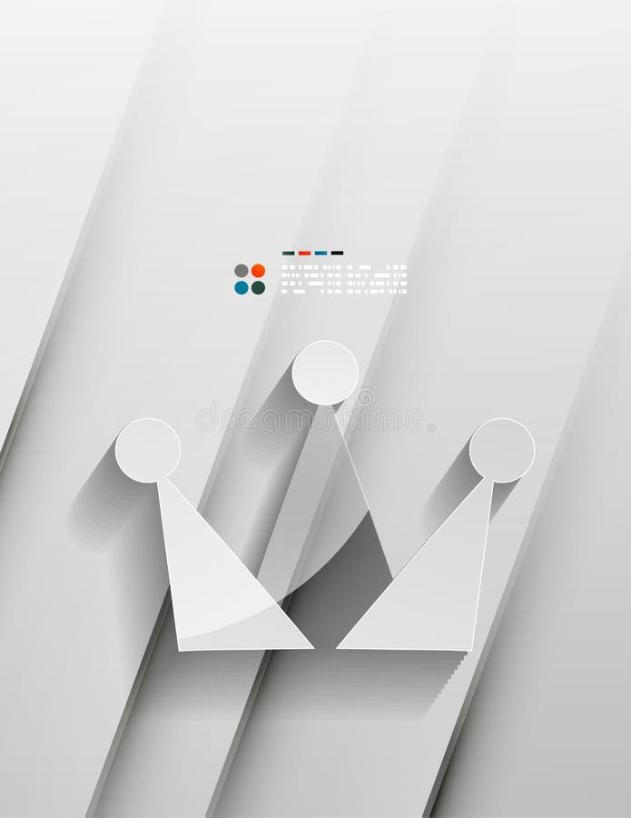 Vector Crown 3d Paper Design Stock Vector - Illustration of glossy ...
