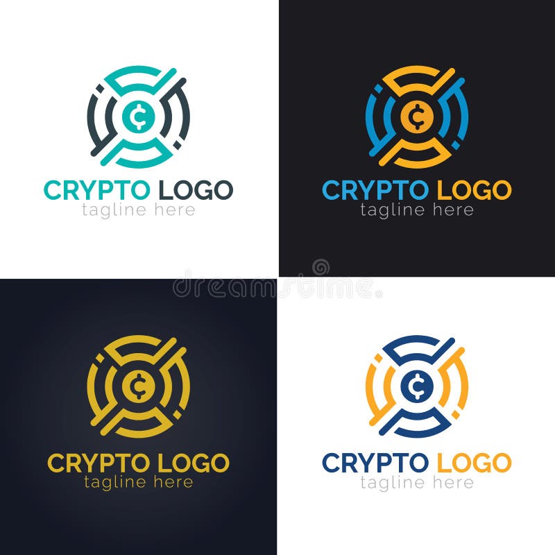 Vector Cryptocurrency or Crypto Coins Logo Design Vector Template Stock ...