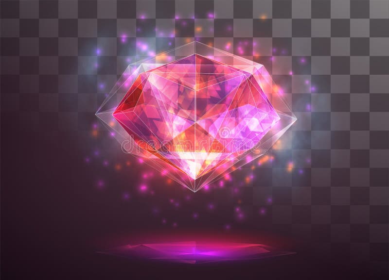 Vector Crystal. Power and Energy of the Elements Stock Vector ...