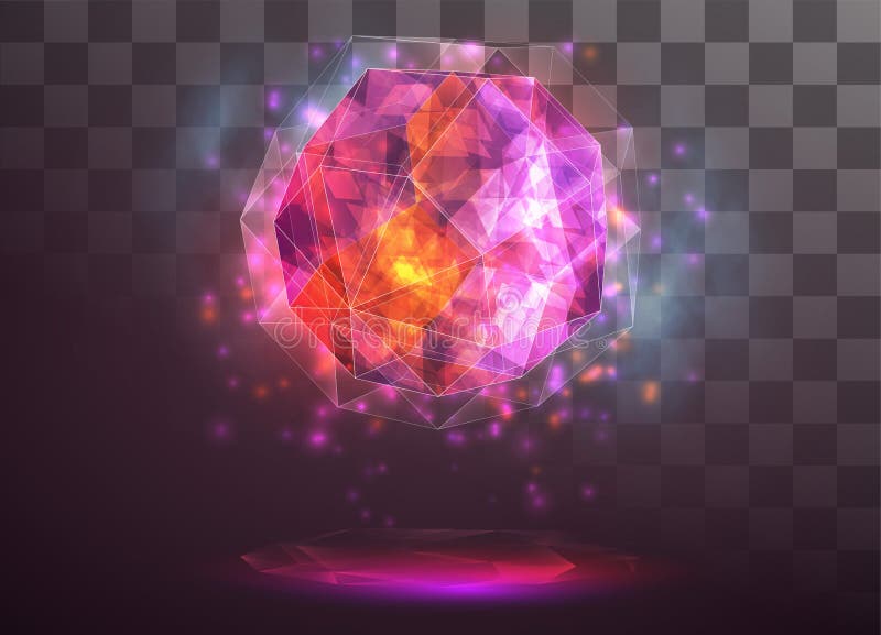 Vector Crystal. Power and Energy of the Elements Stock Vector ...