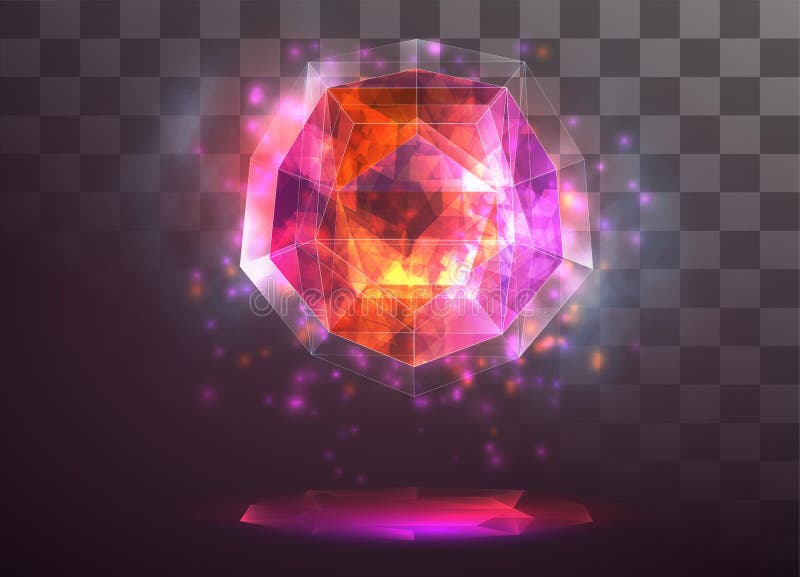 Vector Crystal. Power and Energy of the Elements Stock Vector ...