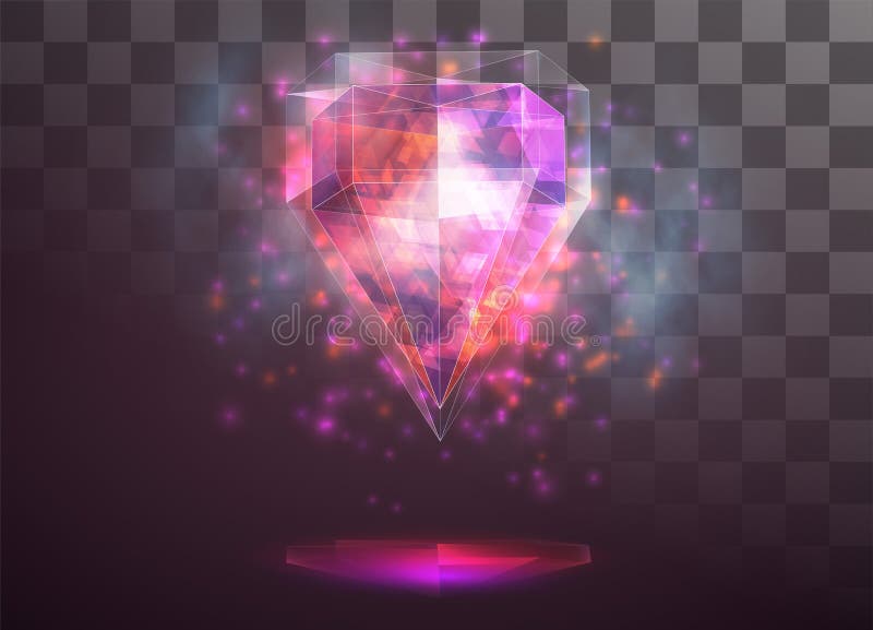 Vector Crystal. Power and Energy of the Elements Stock Vector ...