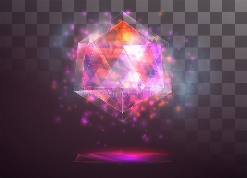 Vector Crystal. Power and Energy of the Elements Stock Vector ...