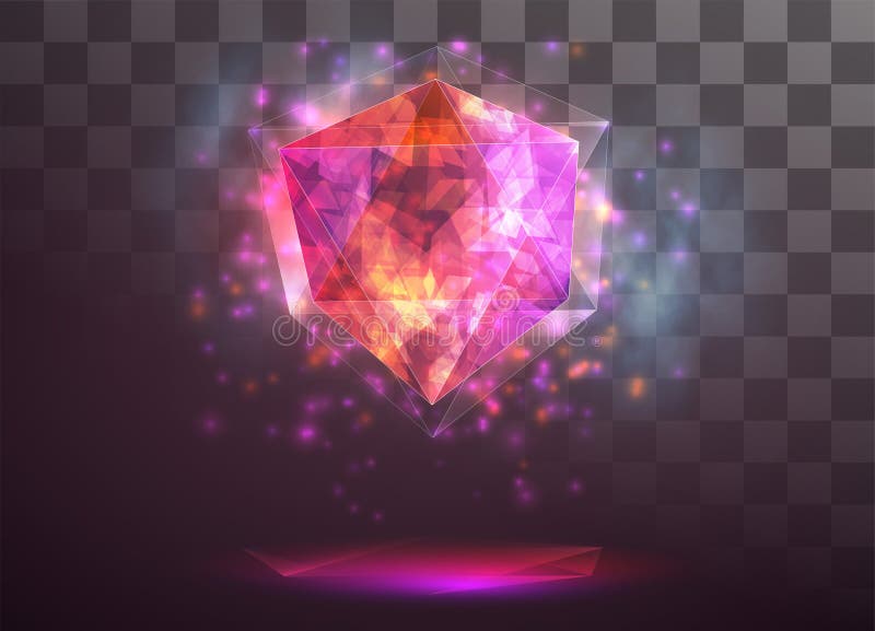 Vector Crystal. Power and Energy of the Elements Stock Vector ...