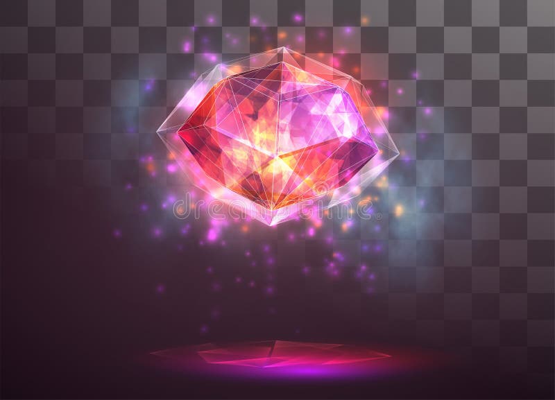 Vector Crystal. Power and Energy of the Elements Stock Vector ...