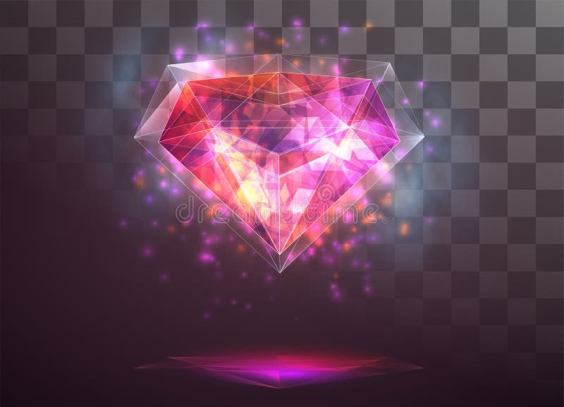 Vector Crystal. Power and Energy of the Elements Stock Vector ...