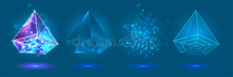 Vector Crystal. Power and Energy of the Elements Stock Vector ...