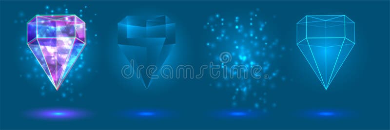 Vector Crystal. Power and Energy of the Elements Stock Vector ...