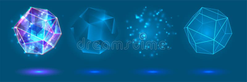 Vector Crystal. Power and Energy of the Elements Stock Vector ...