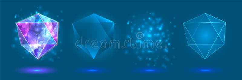 Vector Crystal. Power and Energy of the Elements Stock Vector ...