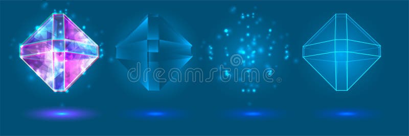 Vector Crystal. Power and Energy of the Elements Stock Vector ...