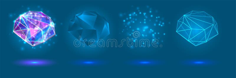 Vector Crystal. Power and Energy of the Elements Stock Vector ...