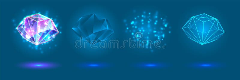 Vector Crystal. Power and Energy of the Elements Stock Vector ...